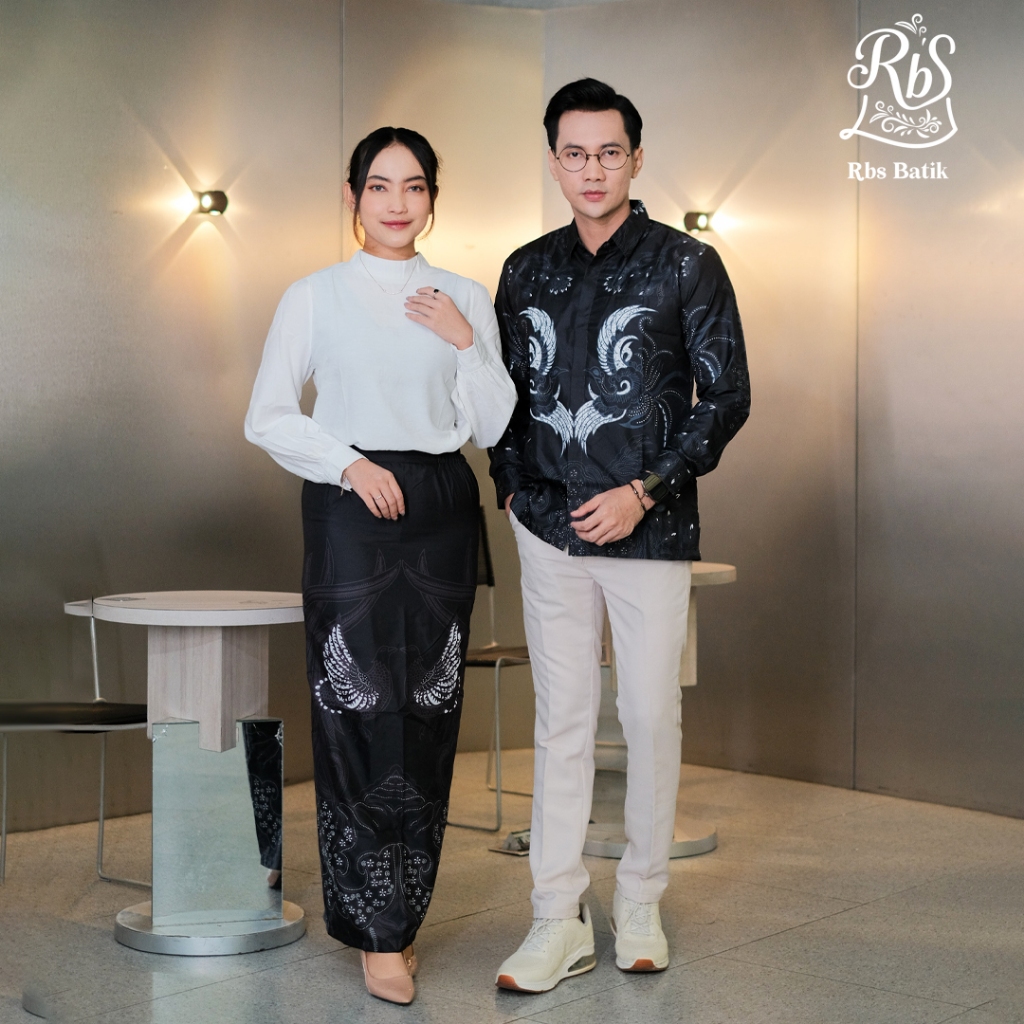 Jual RBS Batik - Couple Batik Kemeja dan Rok Pria Wanita Aqiel Slimfit ...