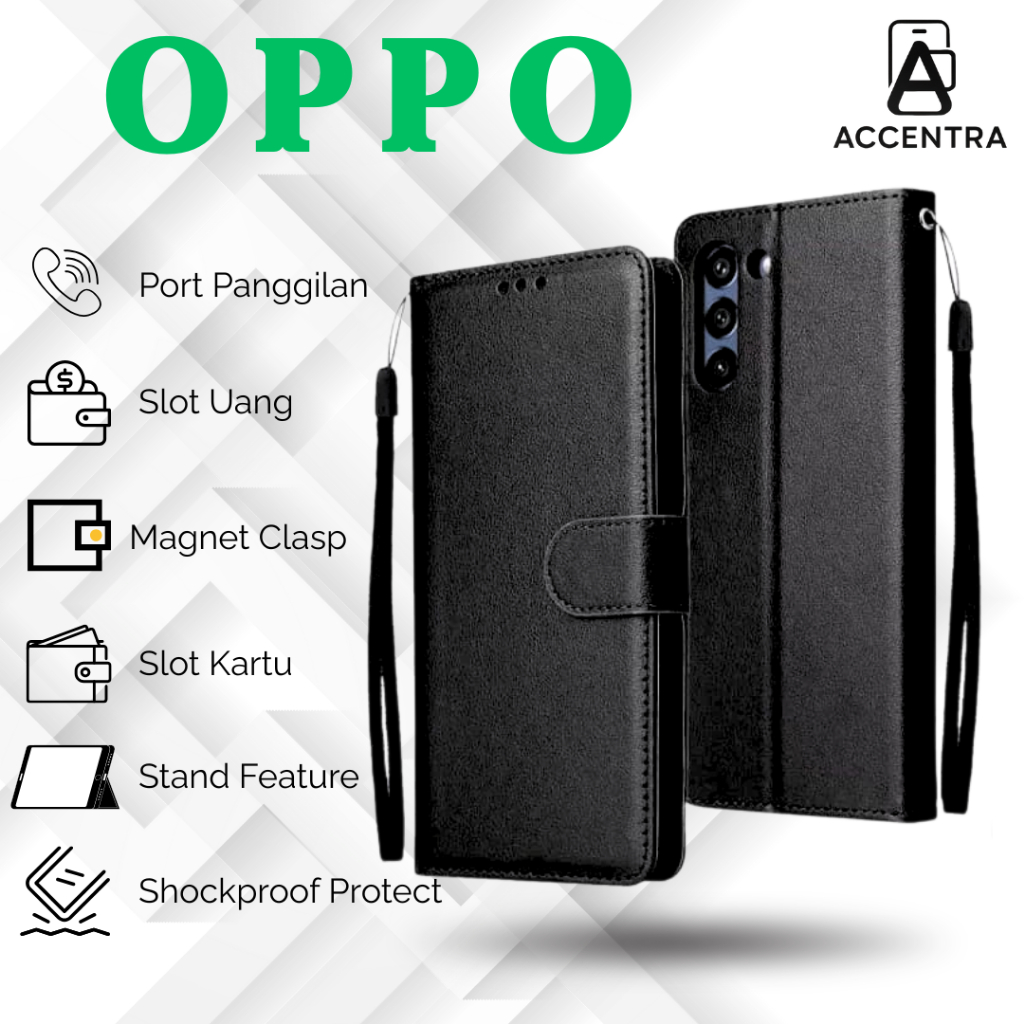 Jual Flip DOMPET Case Cover OPPO F7 F9 F11 PRO A79 A83 4G F1S F3 F5 ...
