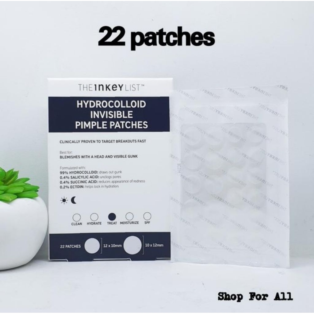 Jual THE INKEY LIST Hydrocolloid Invisible Pimple Patches - 22 patches ...