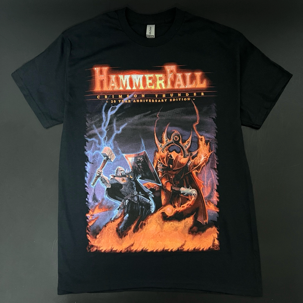 Jual Kaos HammerFall Official - Crimson Thunder (BackPrint) | Shopee ...