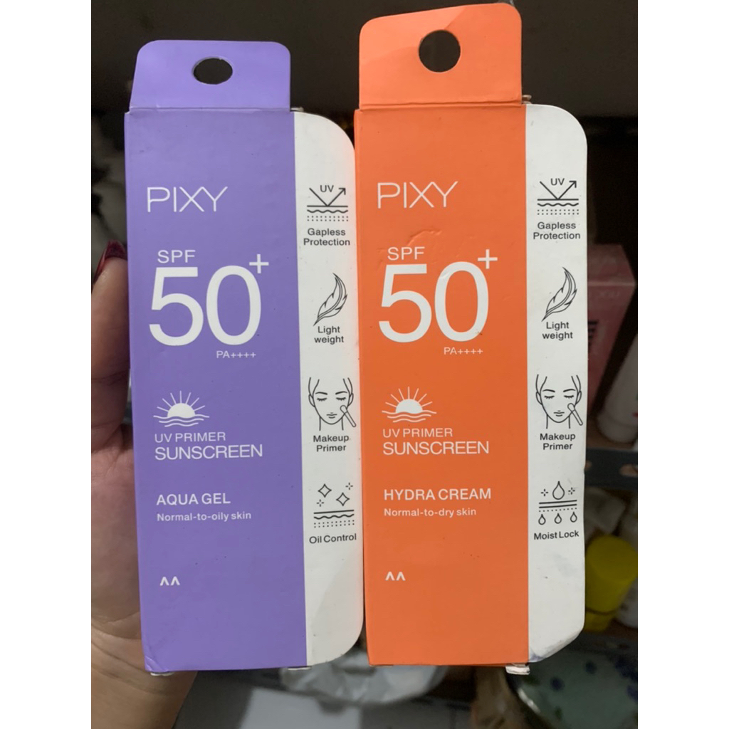 Jual Sunscreen (exp01.29) Pixy UV Primer Sunscreen Hydra Cream with SPF 50+ PA++++ 30gr | Shopee ...