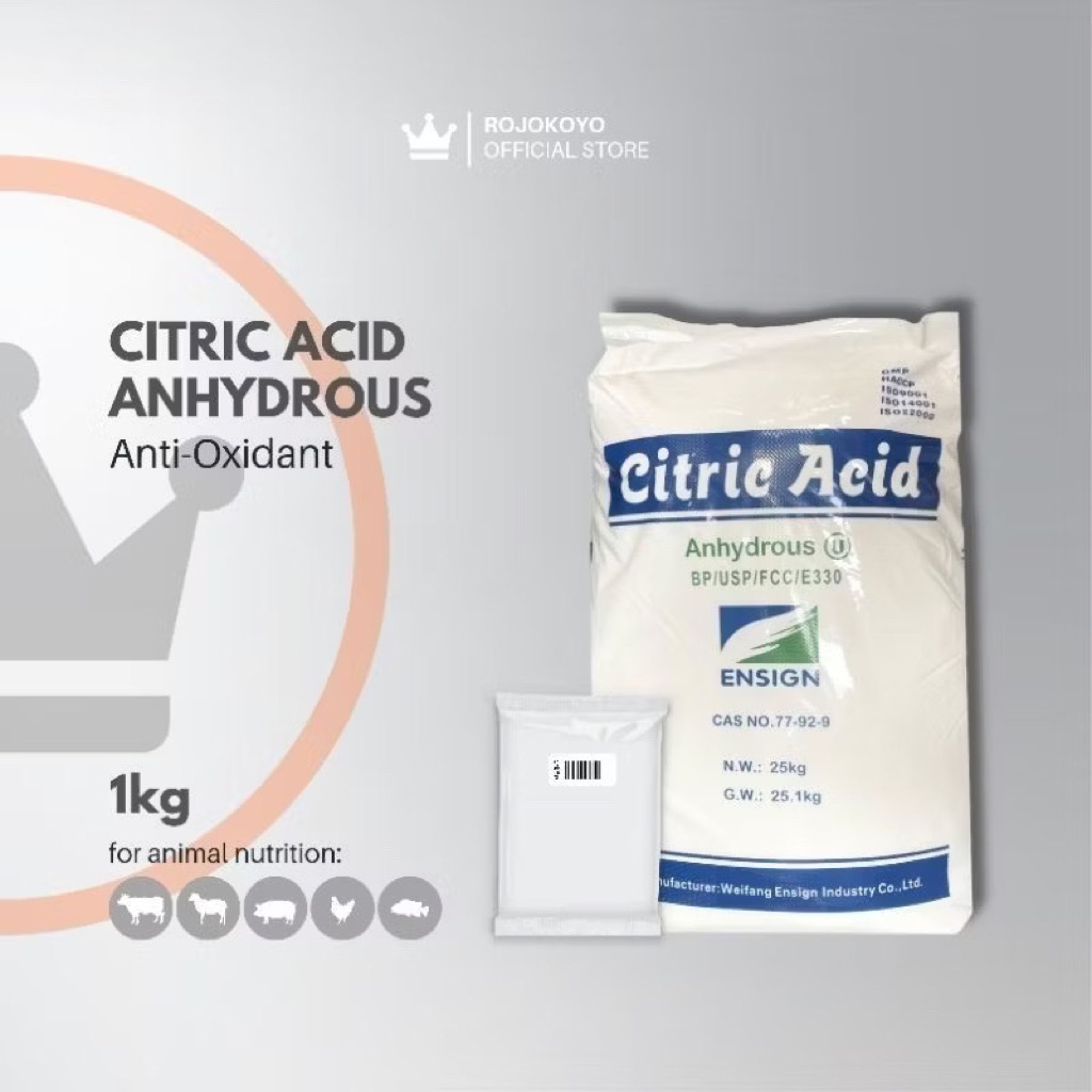 Jual CITRIC ACID ANHYDROUS 1KG - Citroen Asam Sitrat - Asam Sitrun Food ...