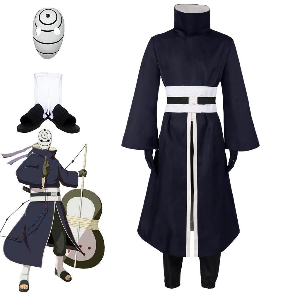 Jual Naruto cosplay Uchiha Obito cosplay costume suit and Uchiha Obito ...