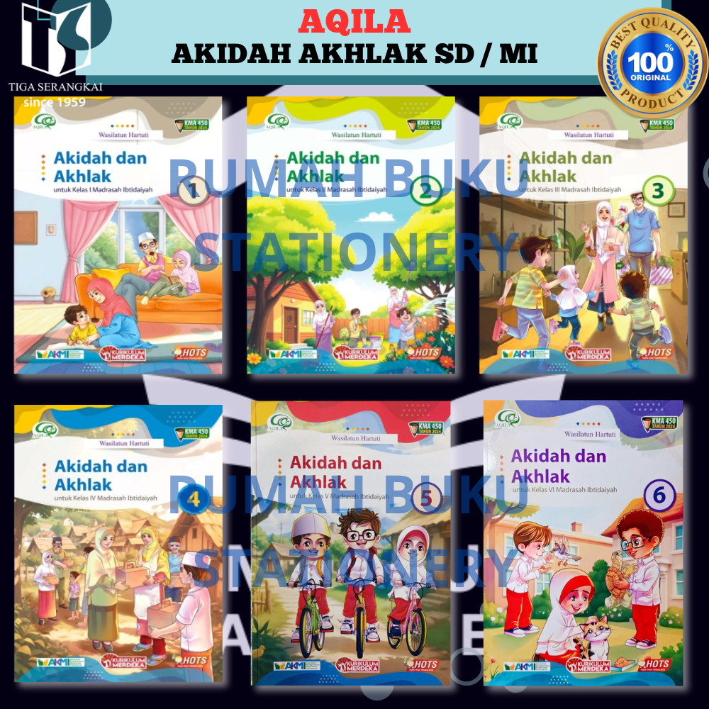 Jual AQILA BUKU AKIDAH AKHLAK SD KELAS 1 2 3 4 5 6 TIGA SERANGKAI / KMA ...