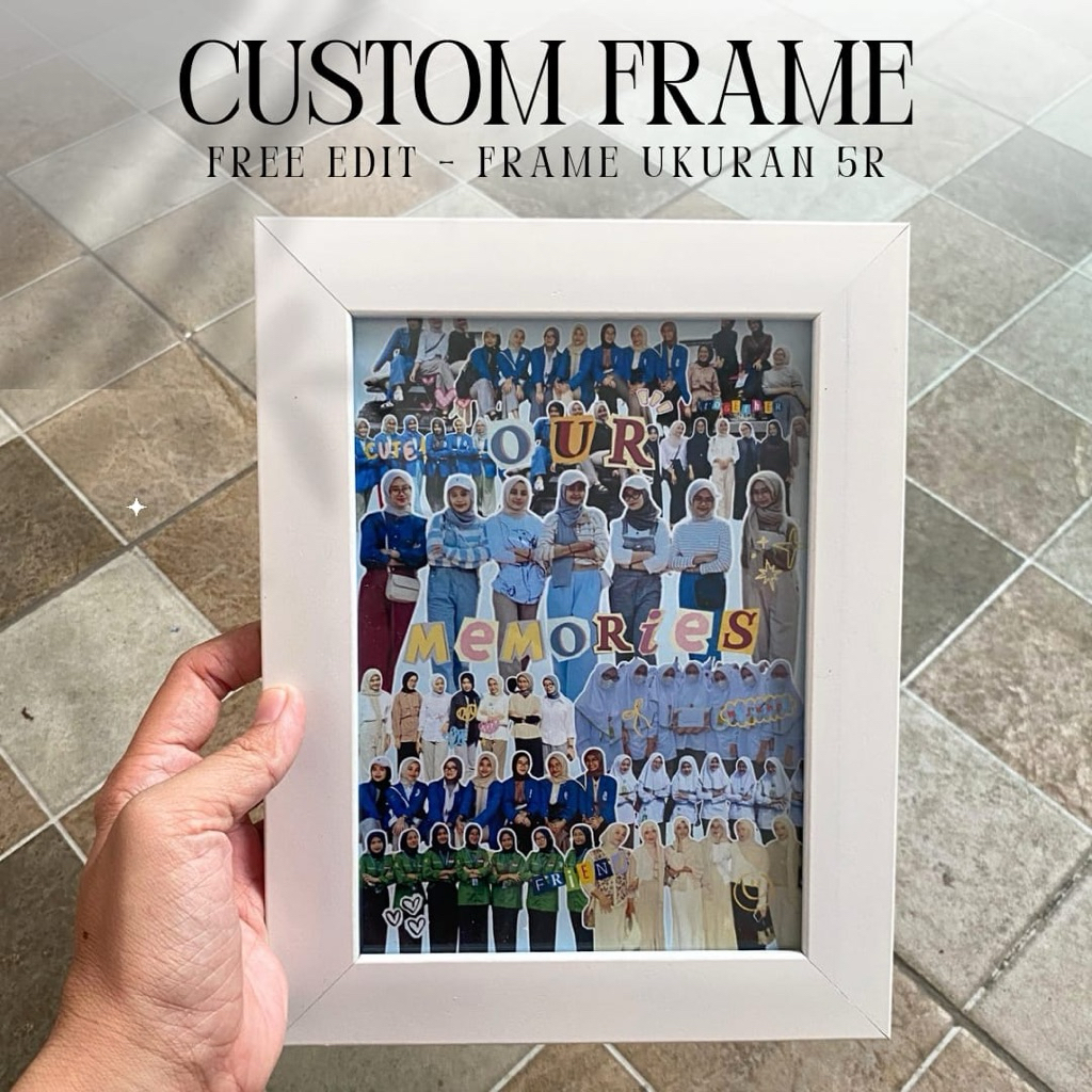 Jual Frame 5R Scrapbook 2D Kado Bestie Kado Kelas Foto Kelas Hadiah ...