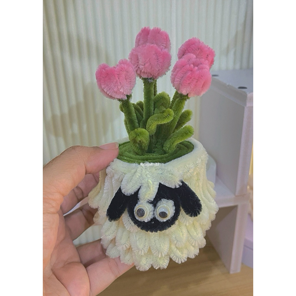 Jual FLOWER POT MINI SHAUN the SHEEP // DIY KAWAT BULU // PIPE CLEANER ...