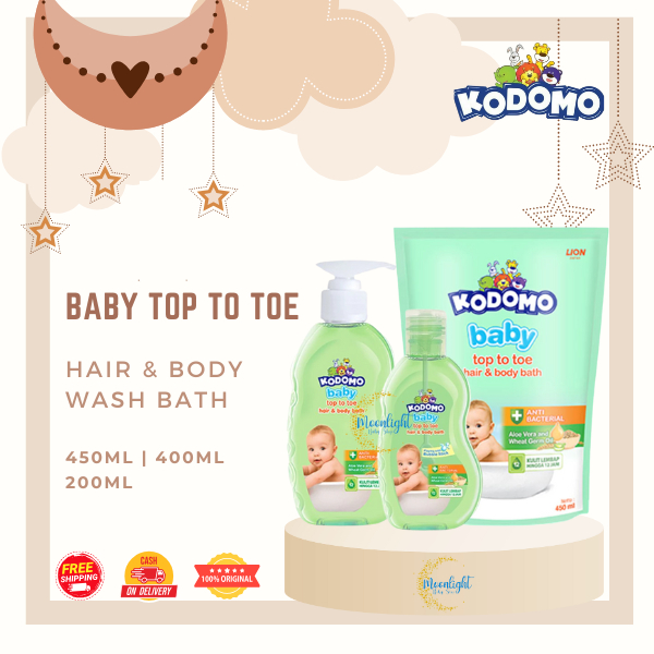 Jual KODOMO Baby Top To Toe Hair & Body Wash Bath - Sabun Mandi Shampoo Bayi | Shopee Indonesia