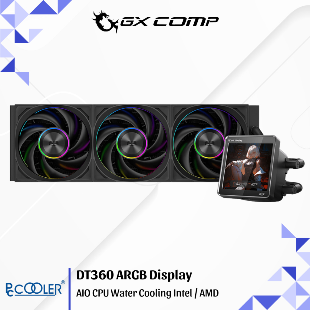 Jual PCCOOLER DT360 Black ARGB LED Display BK 360mm - AIO CPU Water ...
