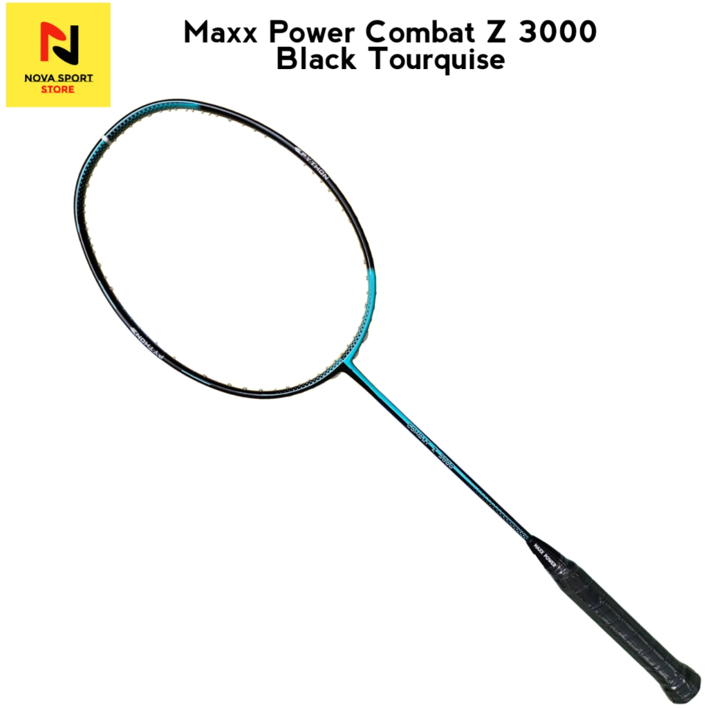 Jual Maxx Raket Badminton Combat Z 3000 Black Tourquise | Shopee Indonesia