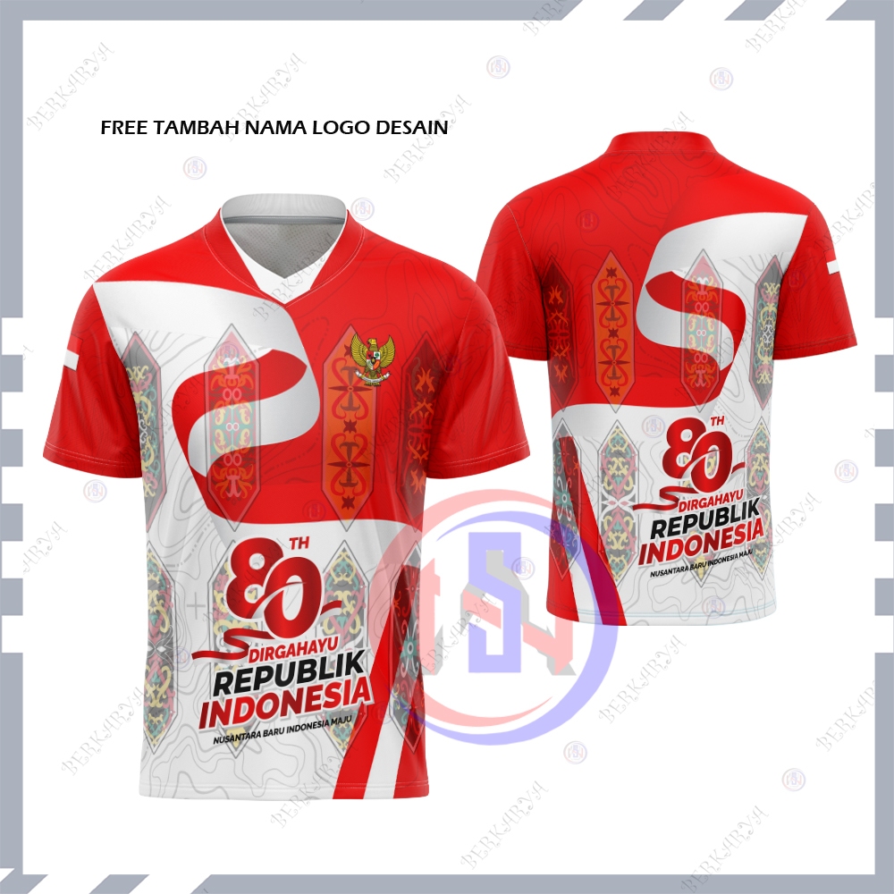 Jual Kaos Baju 17 Agustus Hut Ri Ke 80 / Kaos Jersey 17 Agustus 2025 Fullprint Terbaru | Shopee ...
