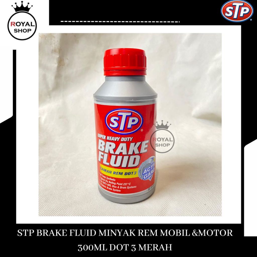 Jual STP BRAKE FLUID MINYAK REM MOBIL MOTOR 300ML DOT 3 MERAH | Shopee ...