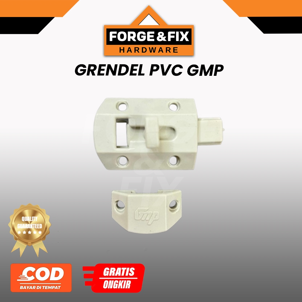 Jual Grendel Pintu PVC Plastik +Skrup GMP 2 Inch | Shopee Indonesia