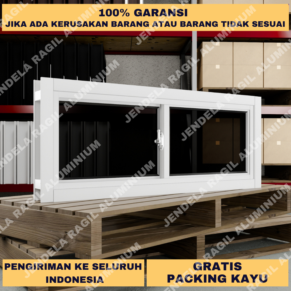 Jual Jendela Boven Aluminium Kaca Sliding (TxP) 70x70,70x80,70x90 ...