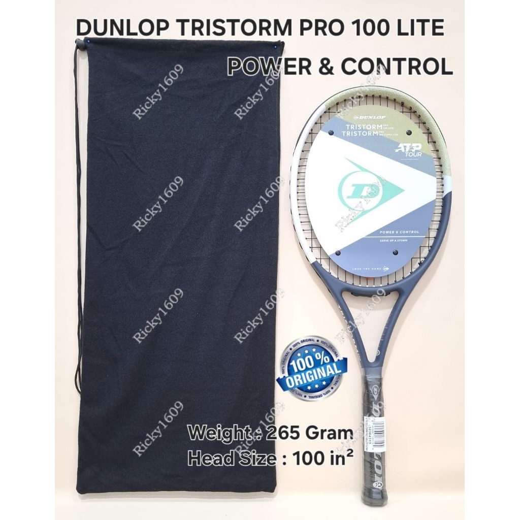 Jual RAKET TENIS DUNLOP TRISTORM PRO 100 Lite (100 in / 265 g ...