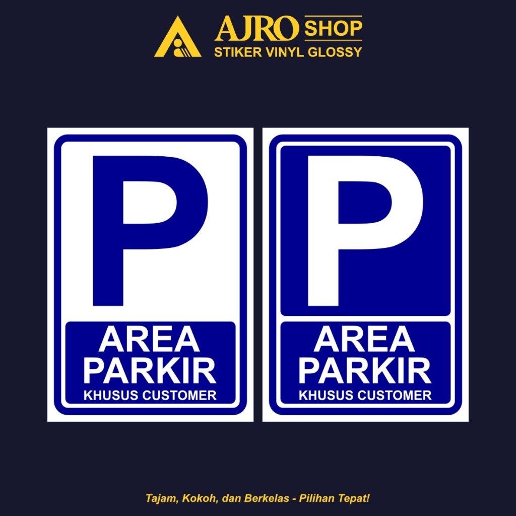 Jual Stiker Parkir Khusus Customer - Ukuran 20x28,5 / 14x20 Cm | Shopee ...