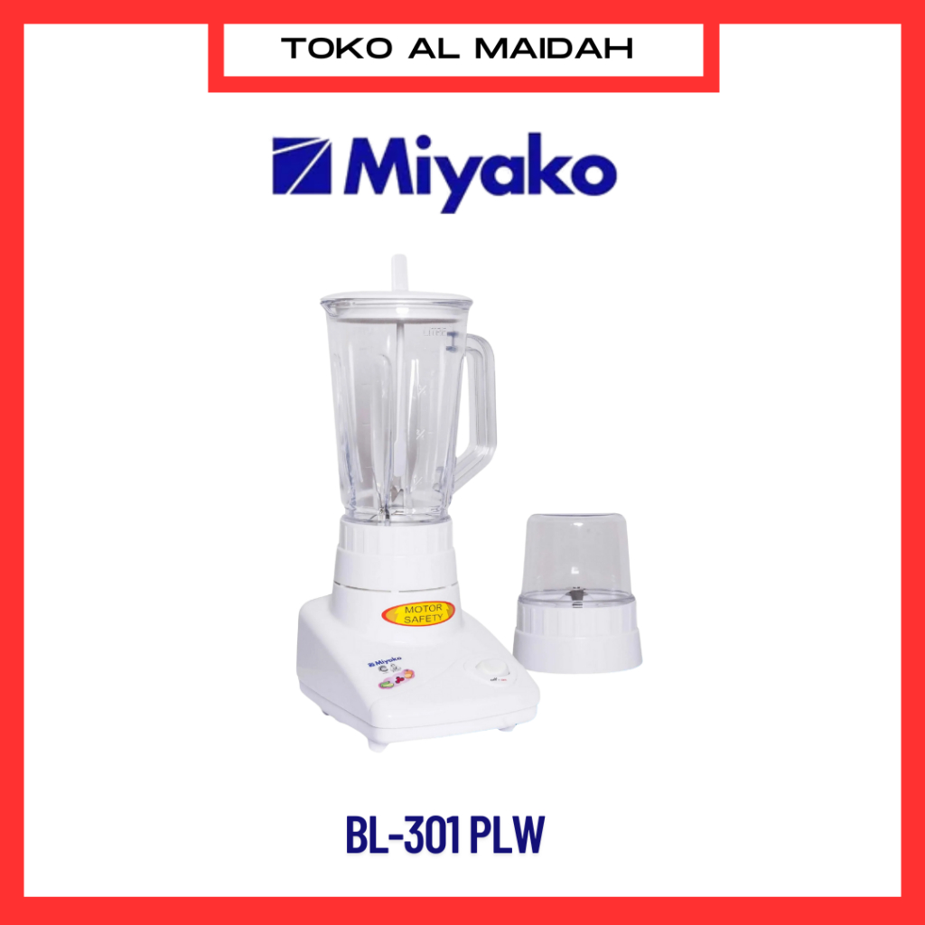 Jual MIYAKO Blender Plastik Miyako 2 in 1 - 1 Liter BL-301 PL W ( Putih ...