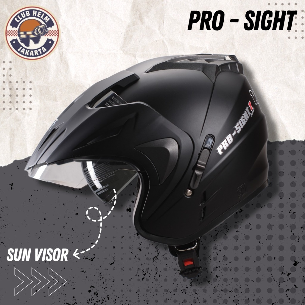 Jual Helm Dewasa SNI MSR Pro Sight Prosight Double Visor Half Face ...