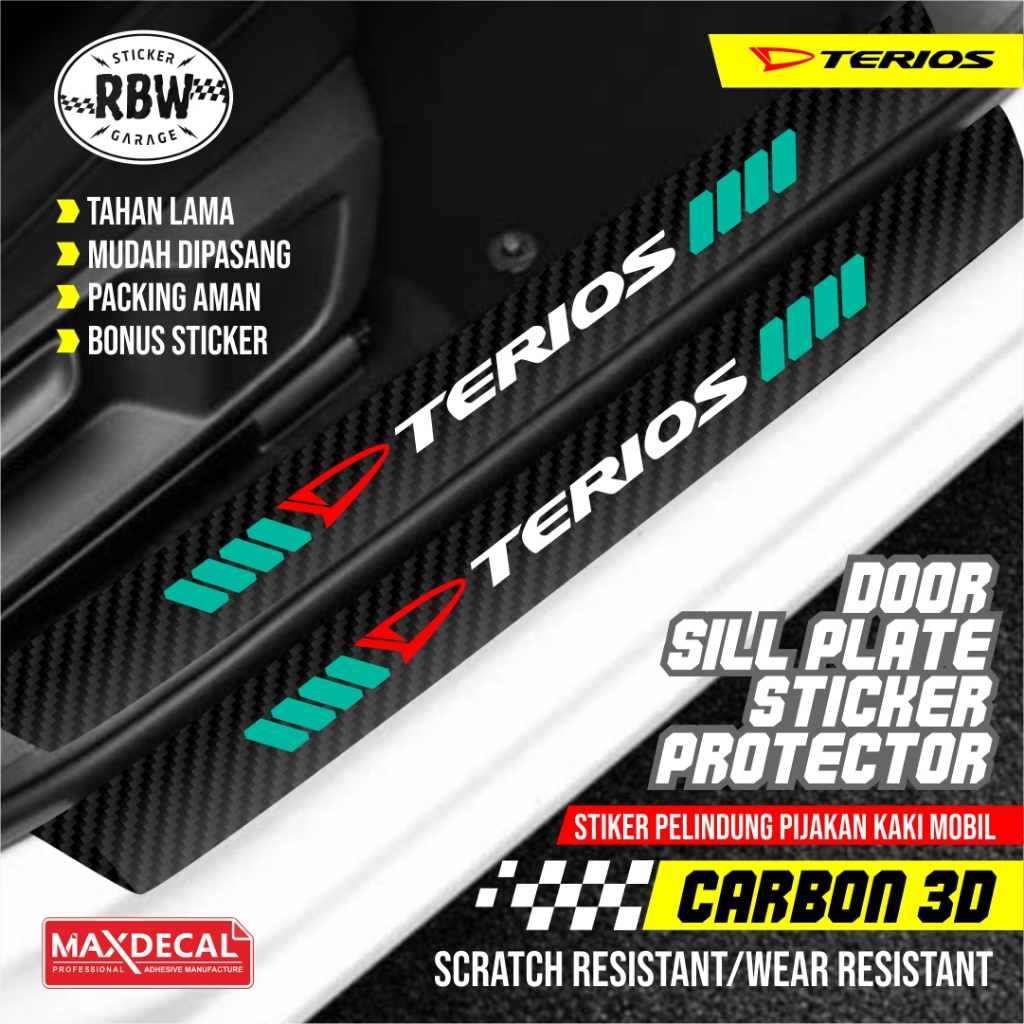 Jual PROMO Stiker Carbon Mobil DAIHATSU TERIOS Sticker Carbon 3D ...