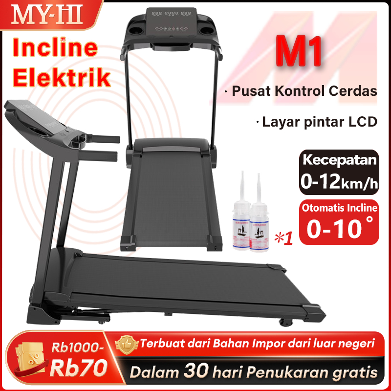 Jual MY-HI Treadmill Elektrik M1 LED 1-12KM/JAM Termurah Bluetooth ...