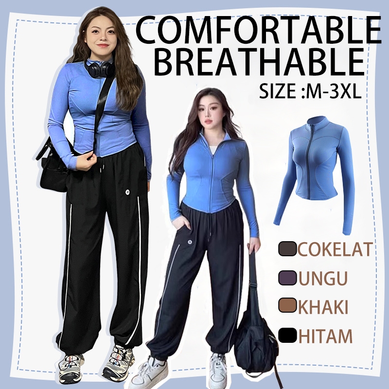 Jual Baju olahraga wanita jaket olahraga wanita baju olahraga wanita jaket anti uv Size M/L/XL ...