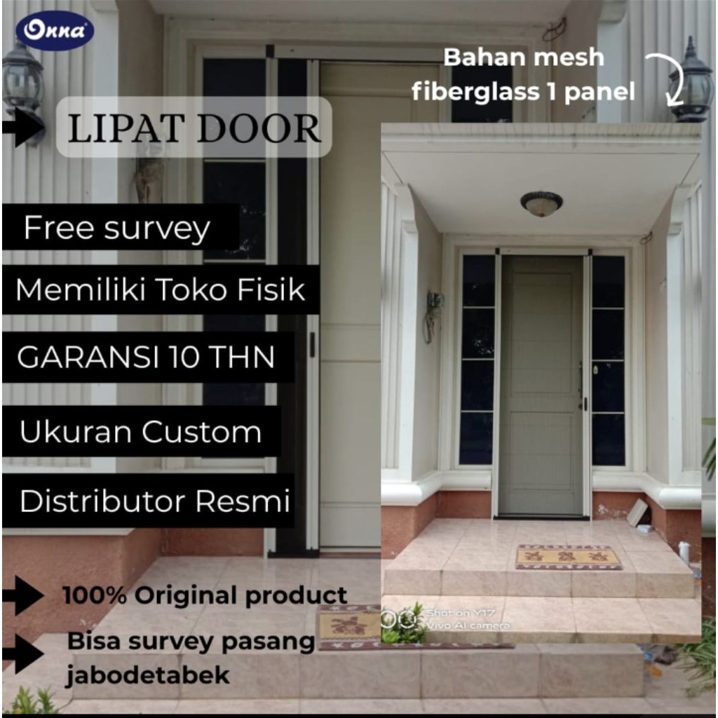 Jual ONNA/PINTU LIPAT/KAWAT NYAMUK/LIPAT DOOR/INSECT SCREEN/BLINDS ...