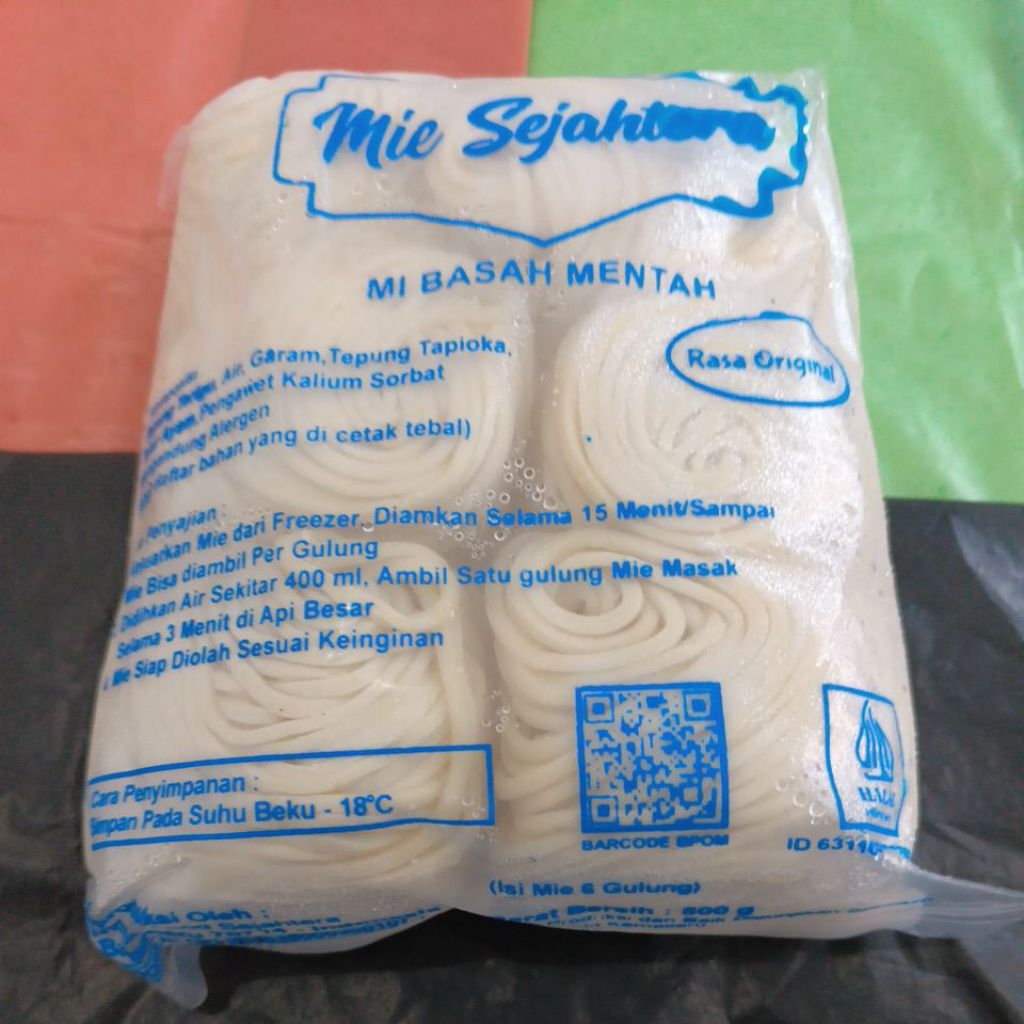 Jual Mie Basah "Mie Sejahtera WIDODO" , Original Mie Ayam Isi 6 500gram ...