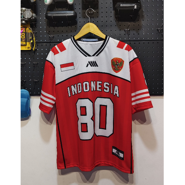 Jual Baju Jersey Oversize Jersy Jersi Indonesia Merdeka Hut RI 80 ...