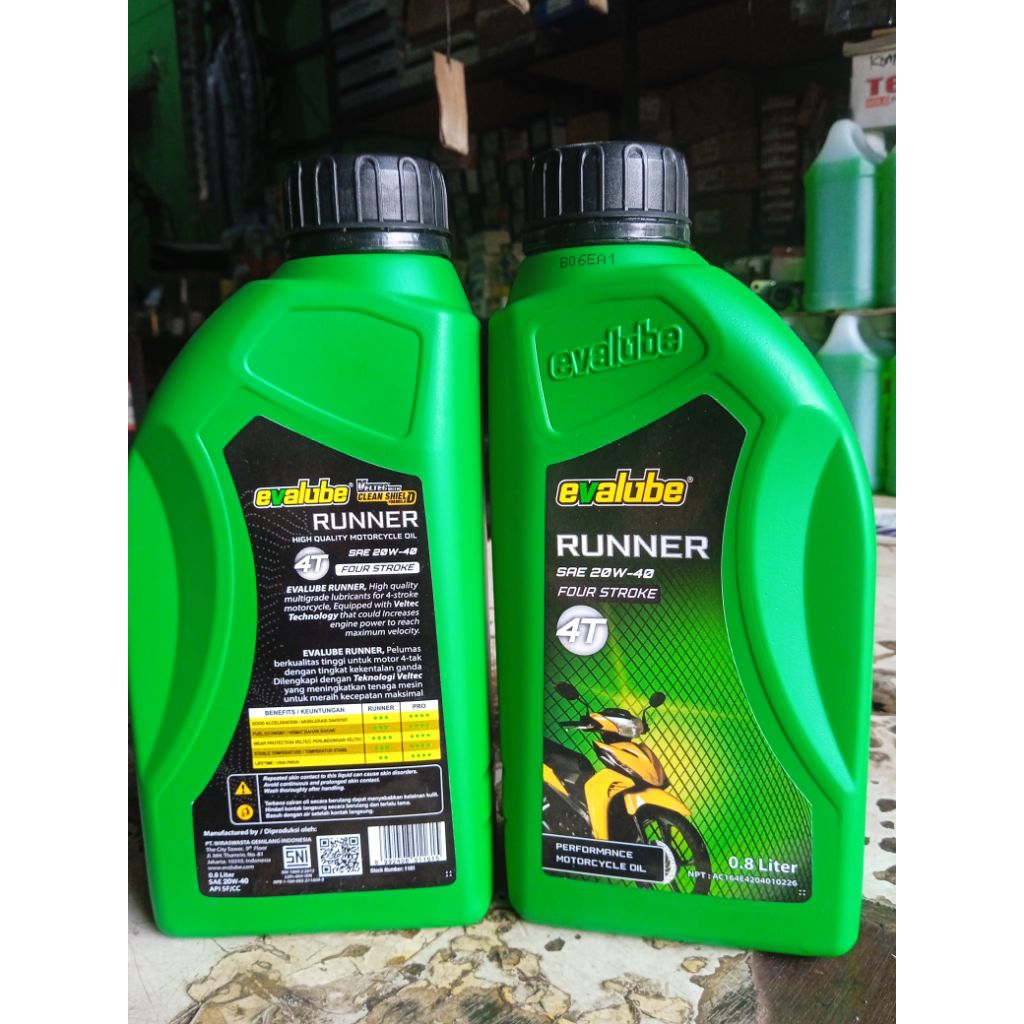 Jual EVALUBE 4T RUNNER SAE 20W-40 0.8 Liter | Shopee Indonesia