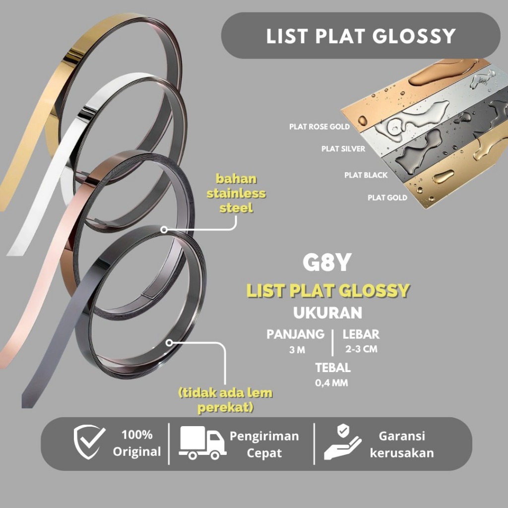 Jual LIST PLAT GOLD Panjang 3 Meter | Shopee Indonesia
