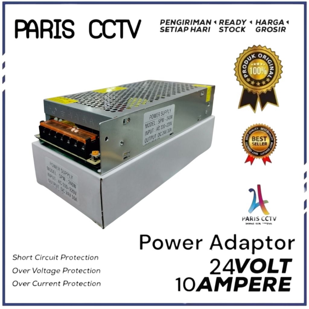 Jual switching power psu 24v 10A high quality 24 volt 10 ampere travo trafo adaptor charger ...