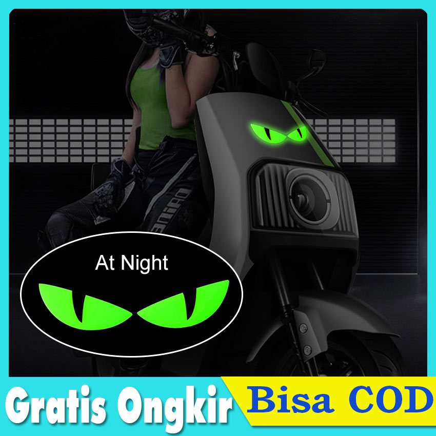 Jual 3D Stiker Reflektif Luminous/Tiga Dimensi Stiker Mata Motor/Stiker ...