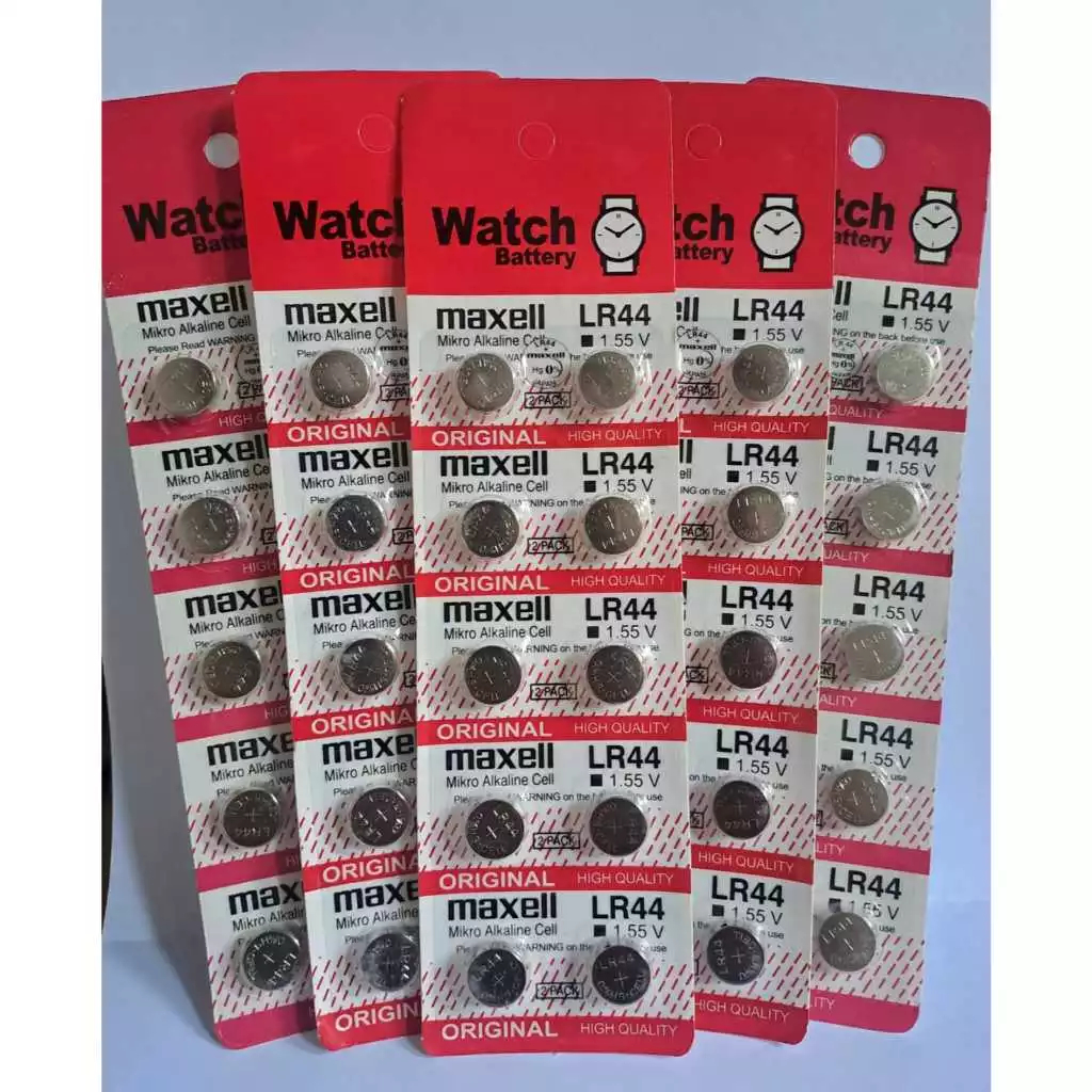 Jual Baterai Maxell Alkaline Batrai Kancing LR44 AG13 LR 44 A76 76A Merah | Shopee Indonesia