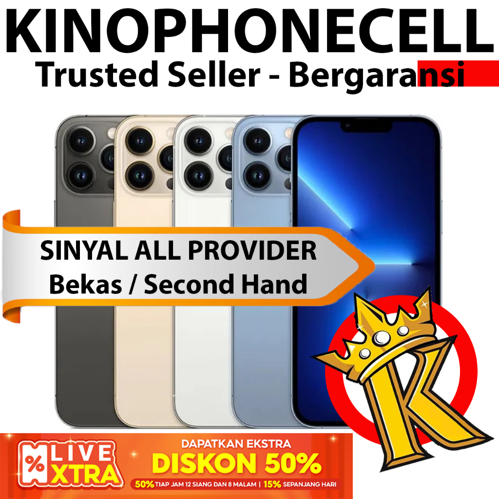 Jual IP 13 PRO & 13 PROMAX Second Normal 13 Pro Max 128GB 256GB 512GB inter Bekas KinoPhoneCell ...