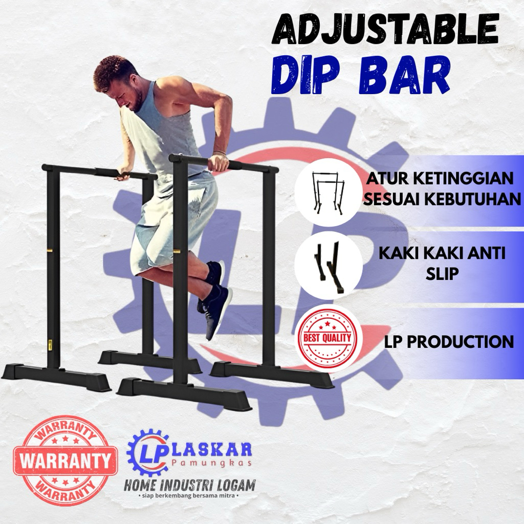 Jual Adjustable Dip Bar – Alat Gym Rumahan, Kuat & Mudah Dipakai ...