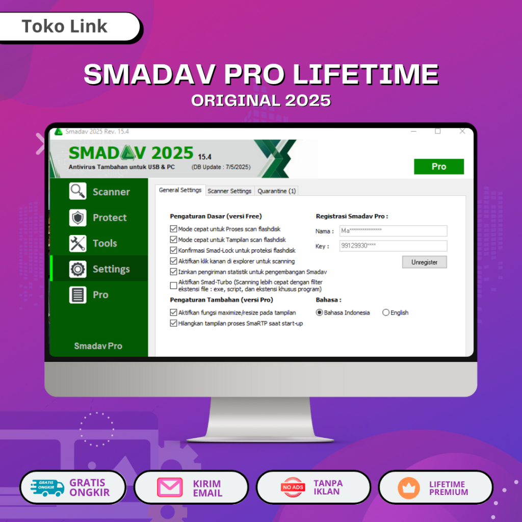 Jual Smadav Pro Lifetime Original 2025 | Shopee Indonesia