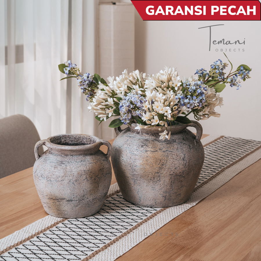 Jual Temani Objects - Rome Vase/ Vase Bunga Gray Abu Cantik/ Dekorasi ...