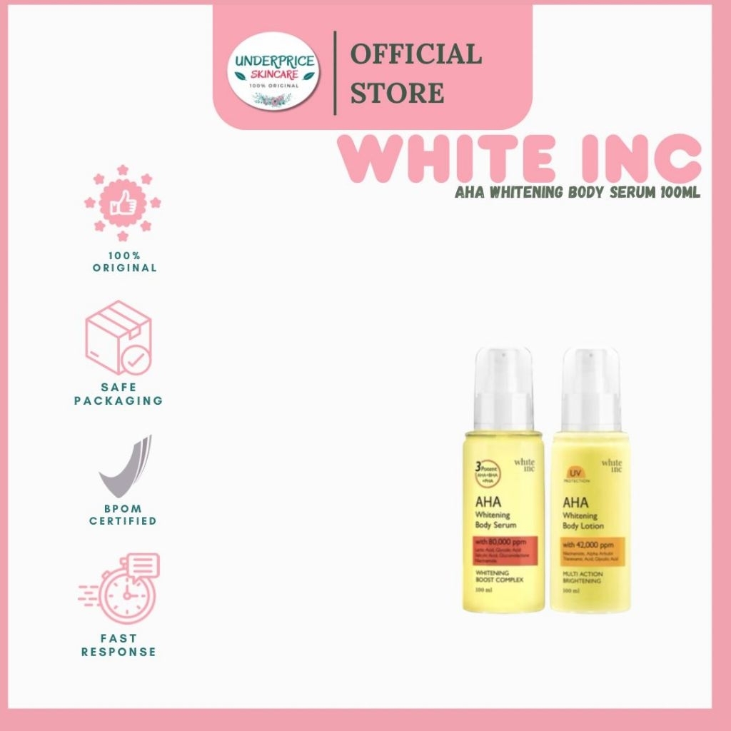 Jual White Inc AHA Whitening Body Serum 100ml | Shopee Indonesia