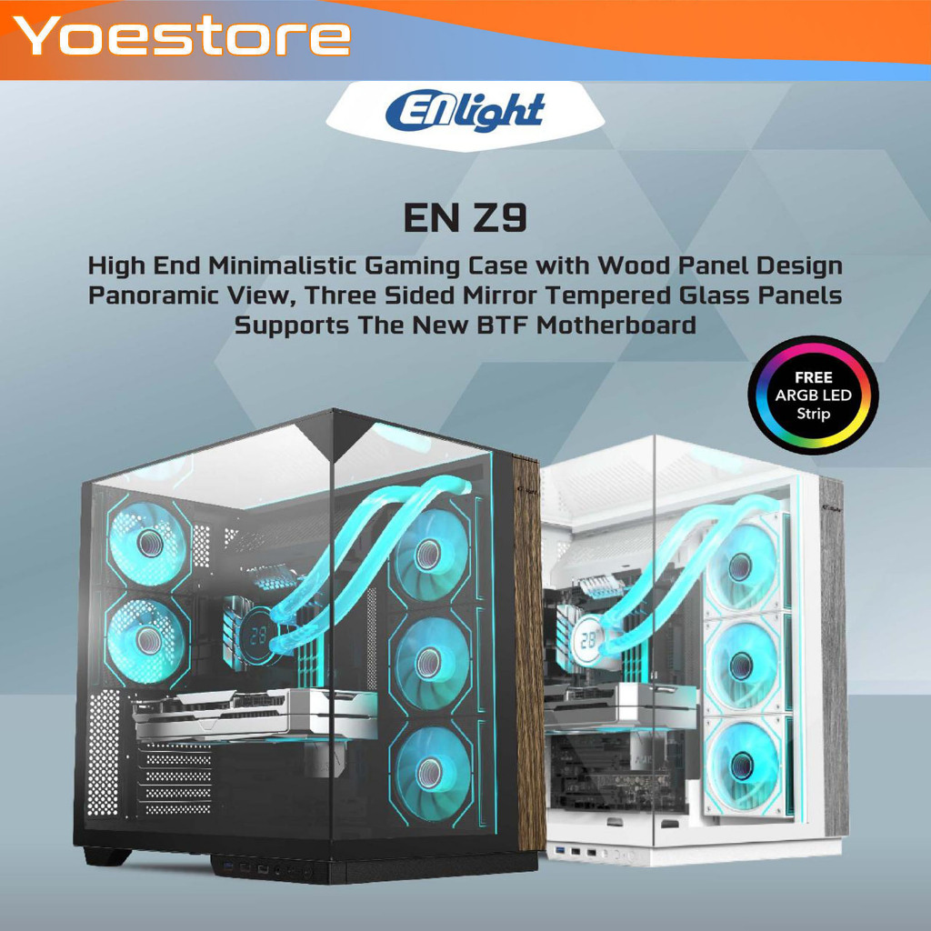 Jual ENLIGHT Z9 ATX GAMING CASE NON FAN | Shopee Indonesia