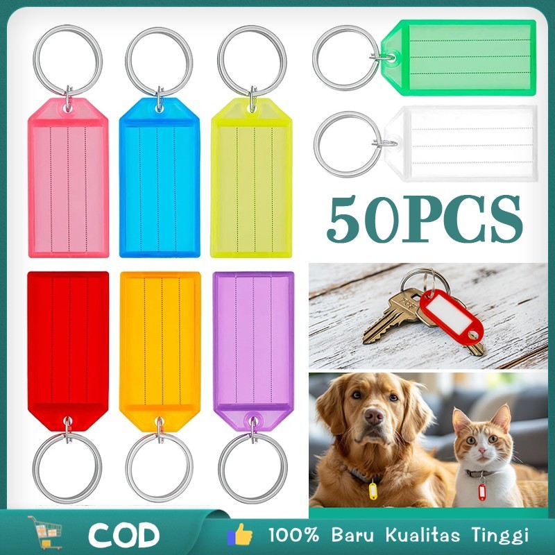 Jual Isi50 Gantungan Kunci Label Nama Gantung Kunci Warna Campuran ...