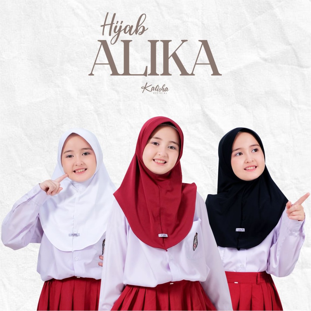 Jual Alika Hijab Instan Anak Kerudung Sekolah Anak Bergo Anak 4 - 9 Tahun Jilbab Pinguin Anak ...