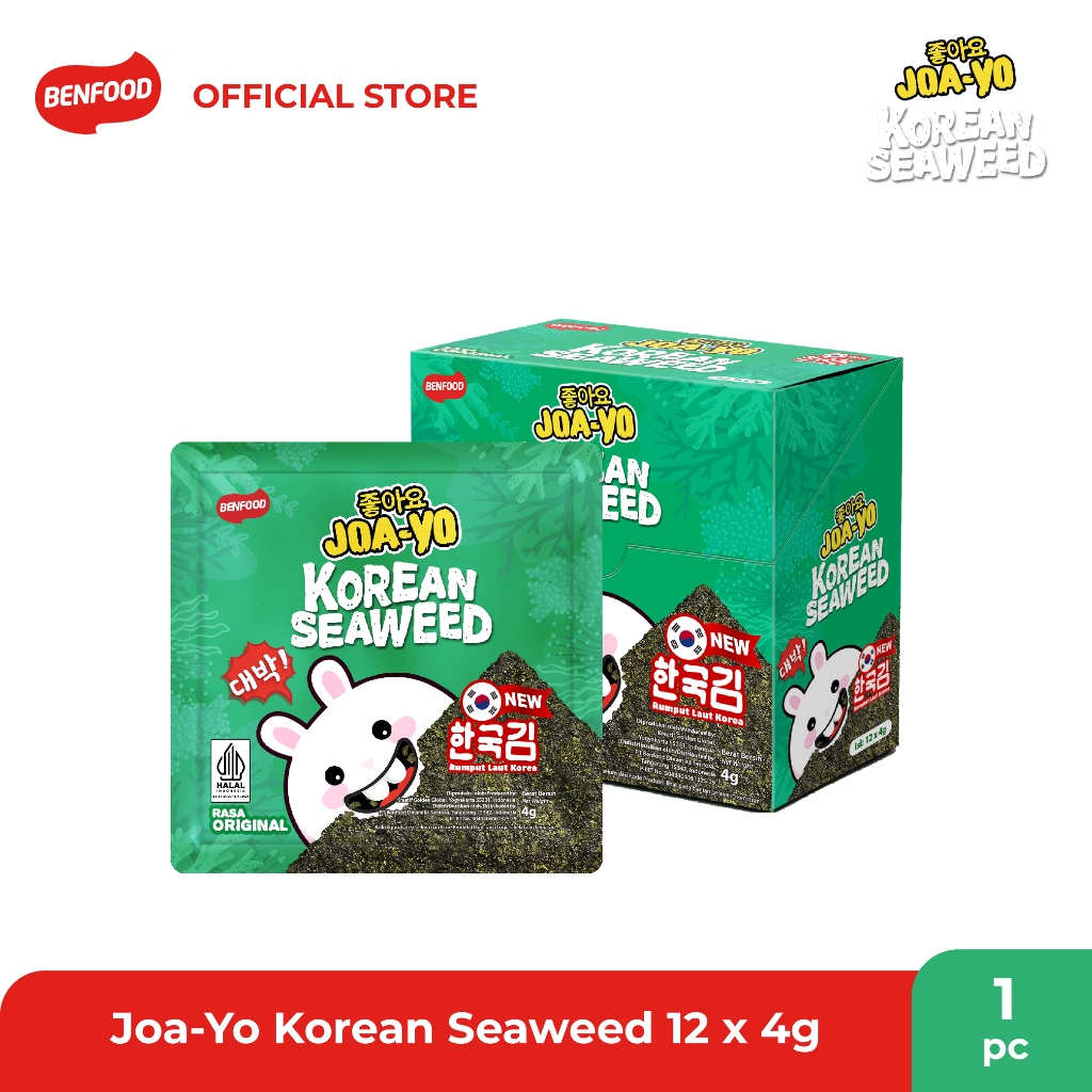 Jual JOA-YO Korean Seaweed Rumput Laut Original 12X4g | Shopee Indonesia