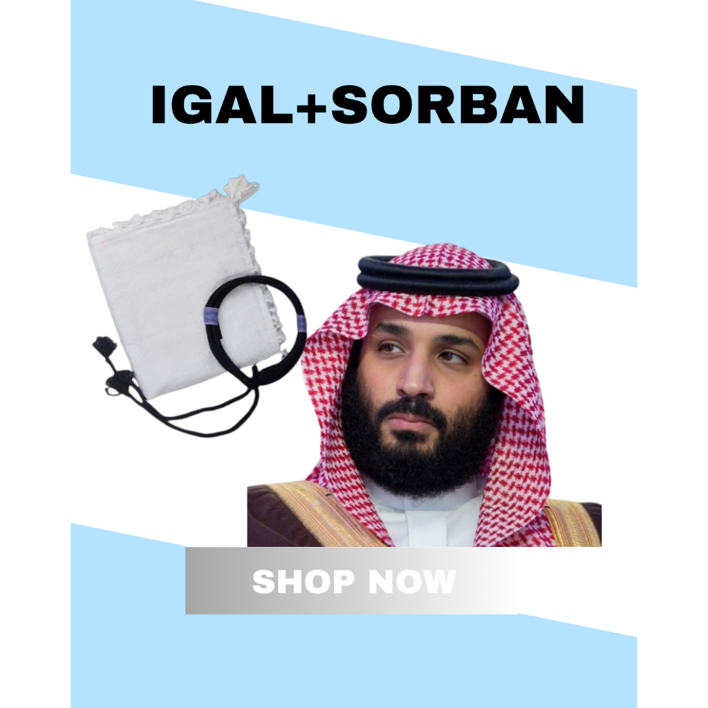 Jual PAKET IGAL + SORBAN ANAK SAMPAI DEWASA/IGAL IKAT KEPALA SORBAN ...