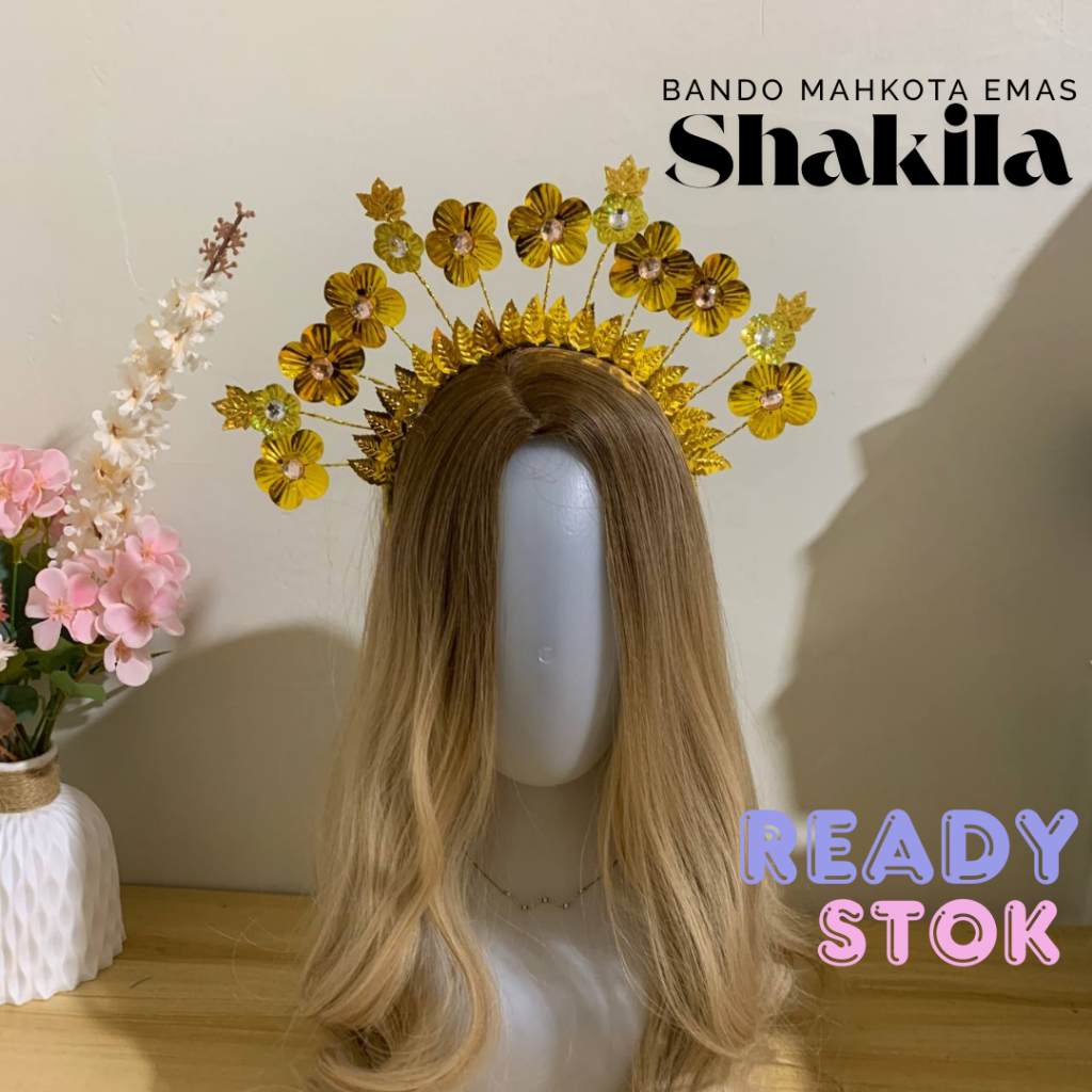 Jual Bando Mahkota Bunga Emas untuk Tari Tradisional Adat | Aksesoris ...