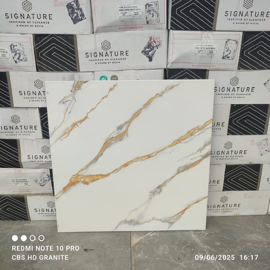 Jual Keramik lantai 50x50 putih motif gold asia tile | Shopee Indonesia