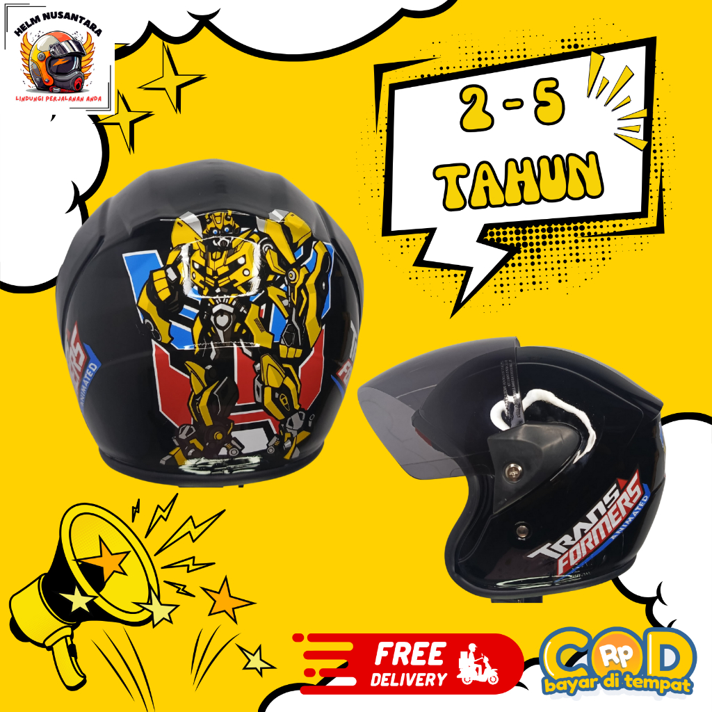 Jual Helm Anak Motor SNI Karakter Motif Lucu Cowok Cewek Laki Perempuan ...