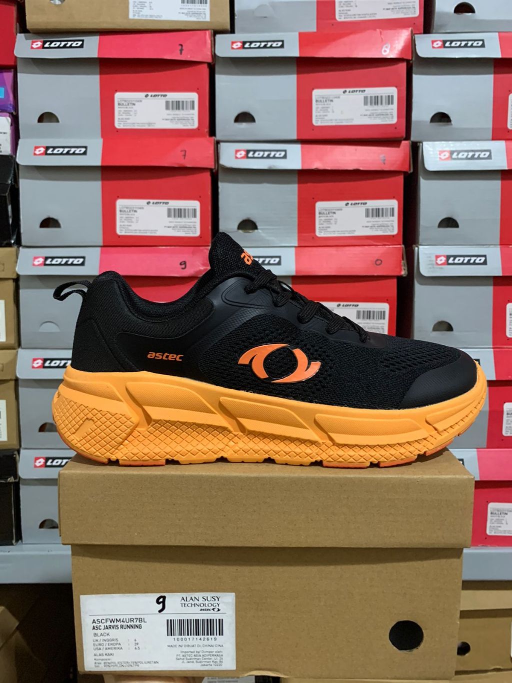 Jual Astec Jarvis Running Black Men Shoes Original | Shopee Indonesia