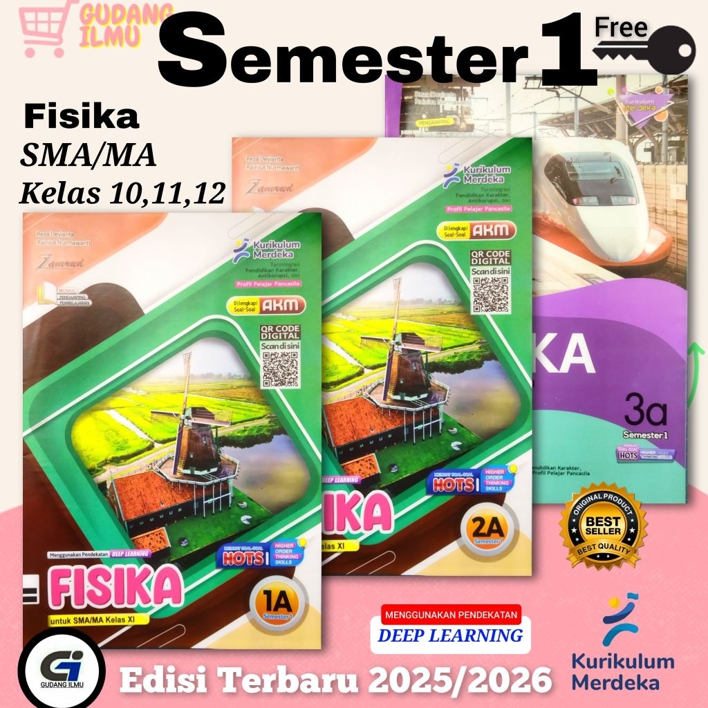 Jual LKS FISIKA SMA/MA KELAS 10 11 12 SEMESTER 1 Kurikulum merdeka 2024 ...