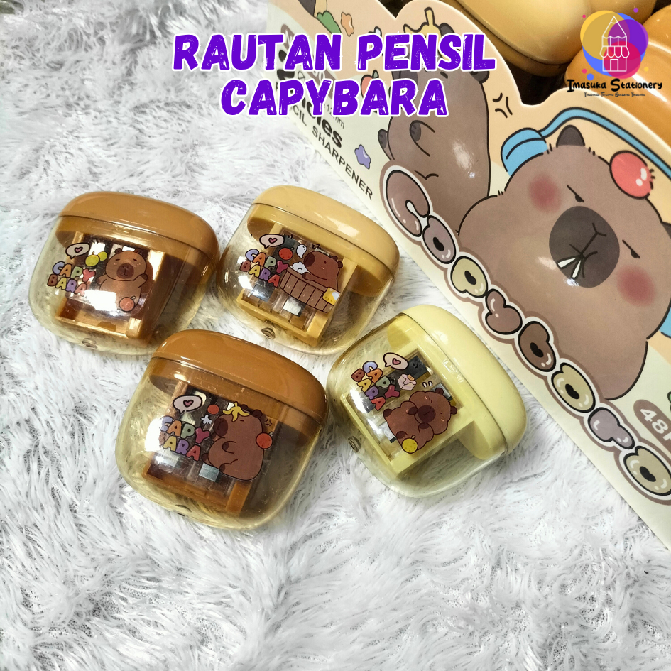 Jual Rautan Pensil Karakter Lucu Capybara / Capybara Pencil Sharpener / Rautan Pensil 2 Lubang ...