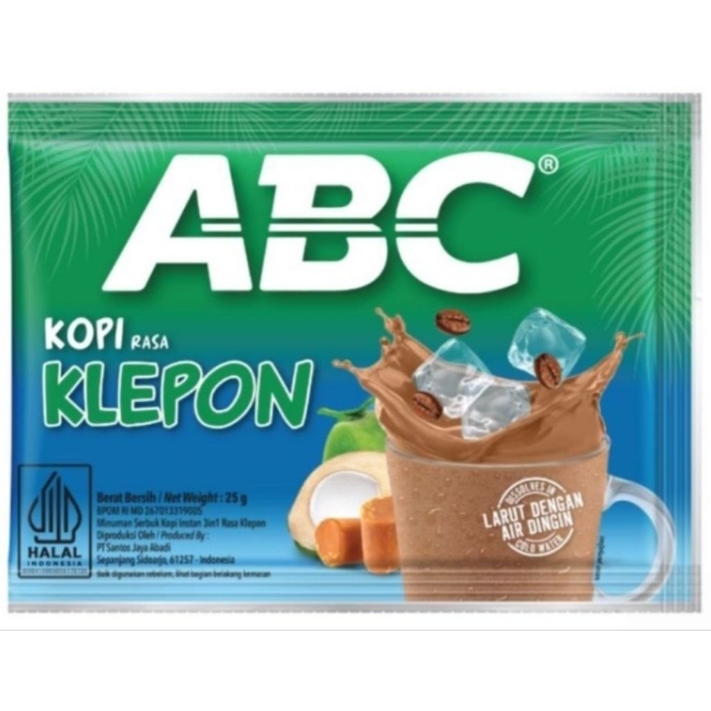 Jual Kopi abc plus gula/kopi abc klepon/kopi abc susu/kopi abc gula ...