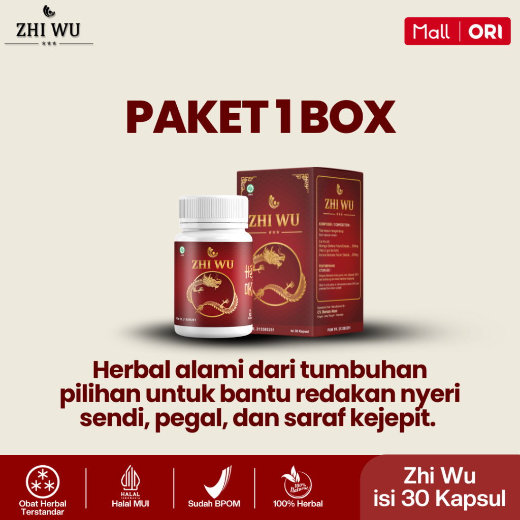 Jual ZHI WU - Obat Herbal Cina Saraf Kejepit Nyeri Pinggang - Paket 1 ...